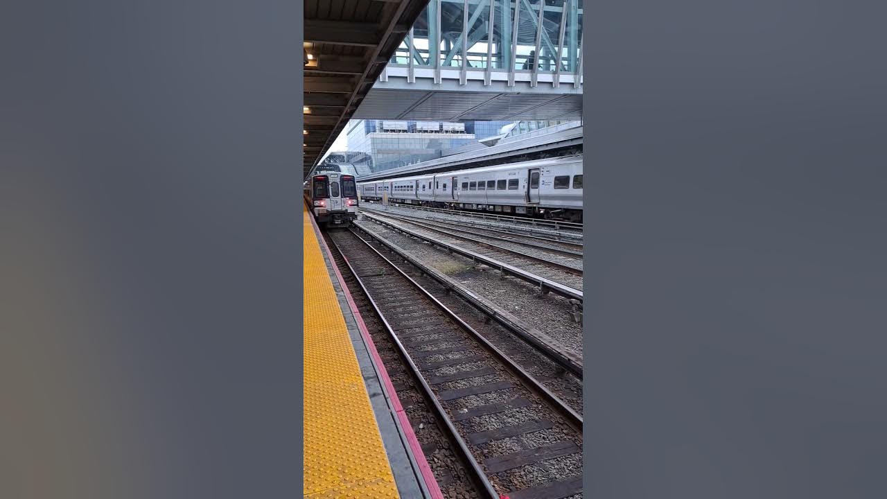Babylon Bound M9 LIRR train Atlantic Terminal Bound M7 LIRR train M7 LIRR train entering Jamaica ...
