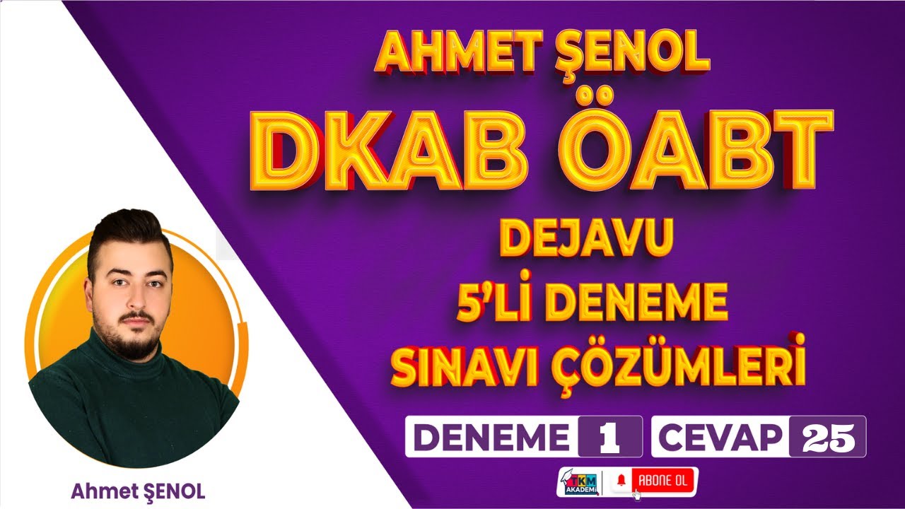 2024 Dejâvu Deneme 1, Soru 25 - YouTube