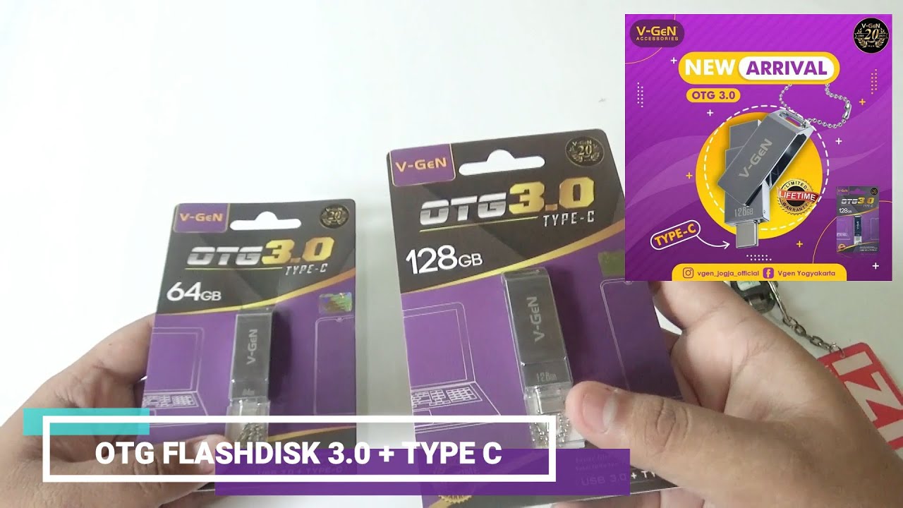 REVIEW FLASHDISK OTG 3.0+TYPE C DARI VGEN - YouTube