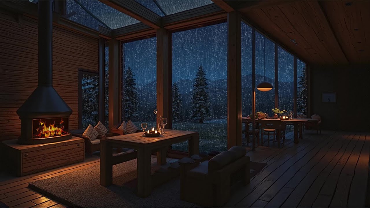 Healing TimeZ | Cozy Attic Living Room with Thunderstorm Rain Sounds ...