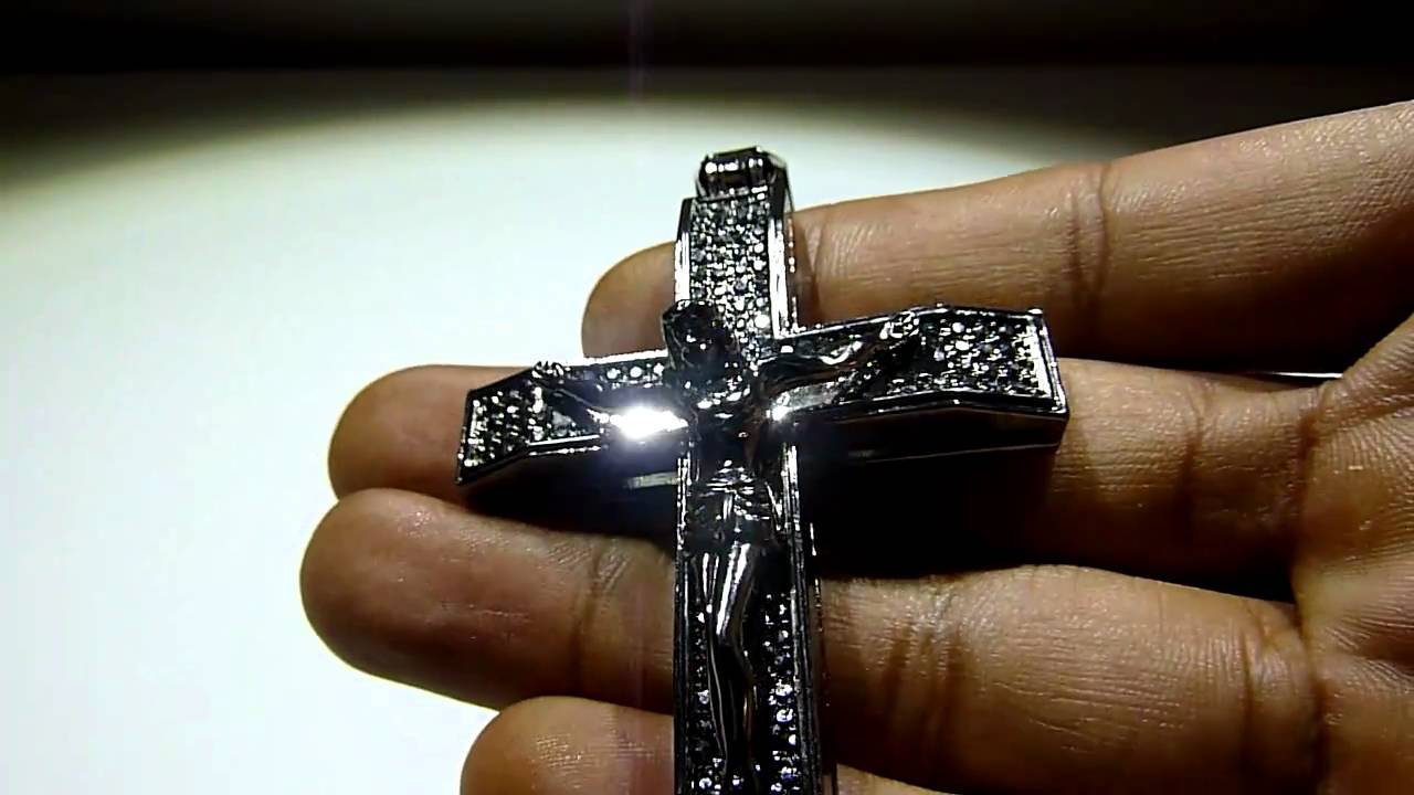 (SOLD)Lab Made Jewelry: $100 Black on Black "Jesus on Cross" pendant ...