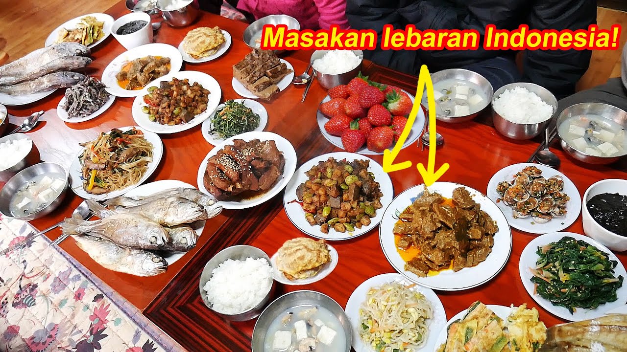 Aku coba menyembunyikan masakan Indonesia di makanan hari raya Korea ...