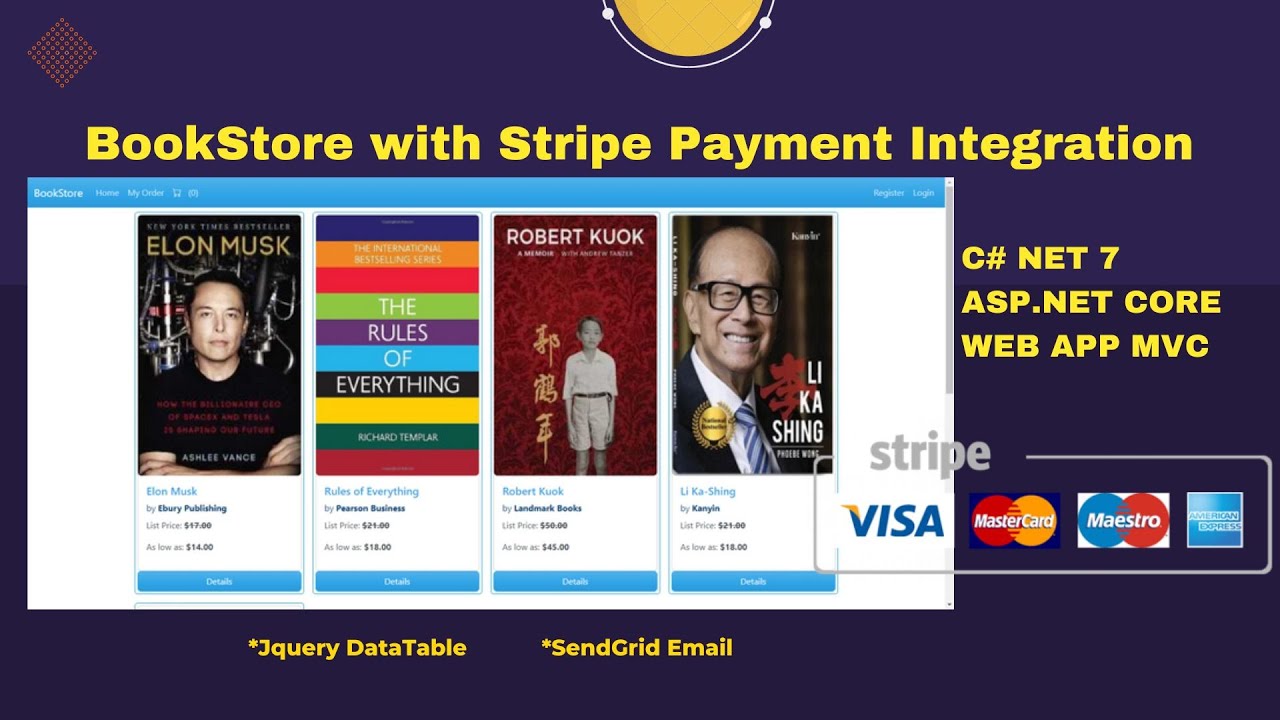 Bookstore with Stripe Payment Demo - YouTube