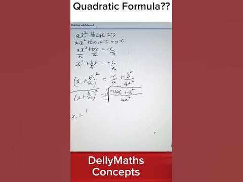 Creating The Quadratic Formula in 60 seconds!!CXC|CSEC|#dellymathsconcepts #cxcmaths #fast #gcse ...
