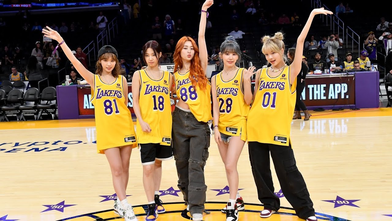 20231102 LE SSERAFIM NBA Los Angeles Lakers 洛杉磯湖人 - YouTube