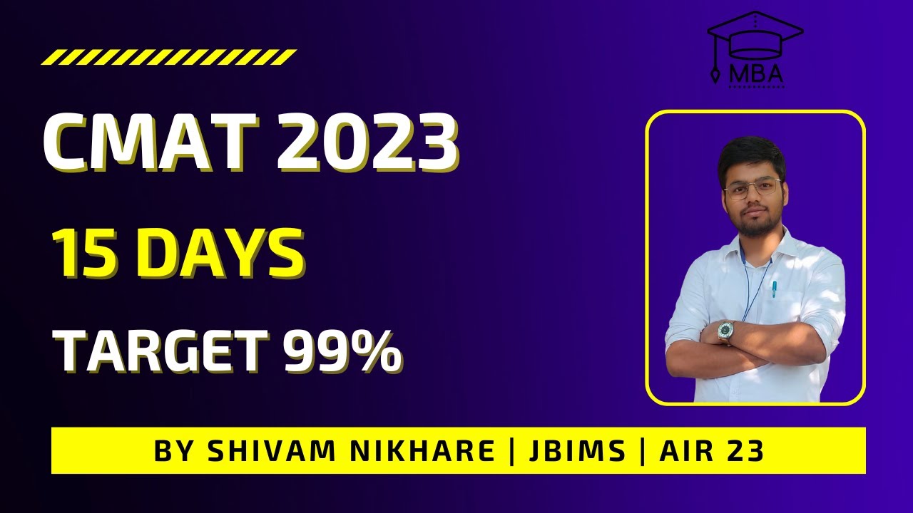 Target 99% CMAT Preparation Strategy 15 days - YouTube