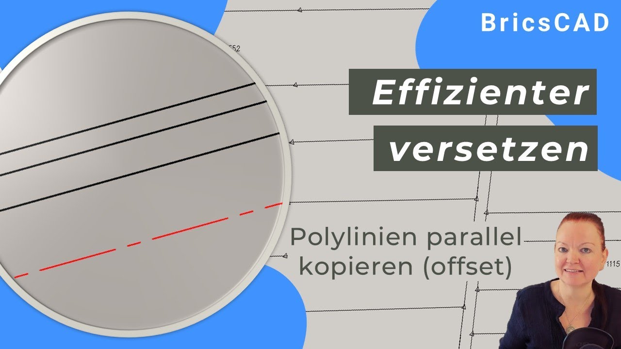 BricsCAD: Linien parallel kopieren durch Versetzen und parametrisches ...