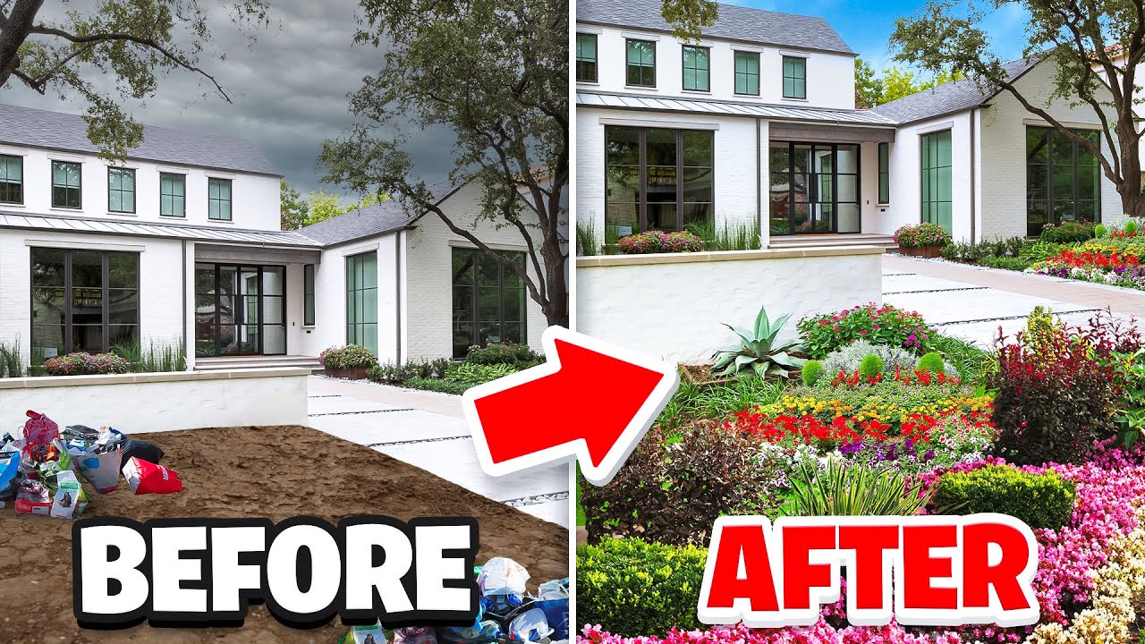 I Transformed My Front Yard In 24 Hours!! - YouTube