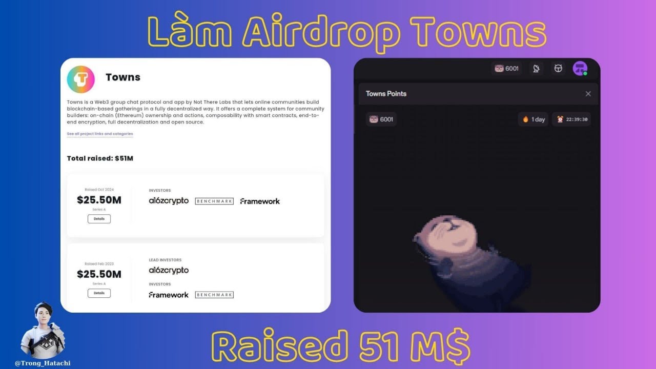 Hướng dẫn Săn Airdrop TOWNS - YouTube