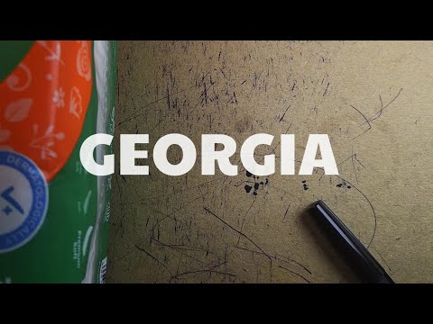 DRAWING A MAP OF THE STATE OF GEORGIA USING Tissue MEDIA#georgia#art#draw