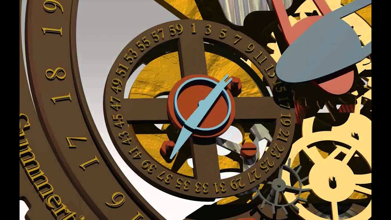 City of Steam Clock and Calendar Modeled and Rendered in Inventor - YouTube