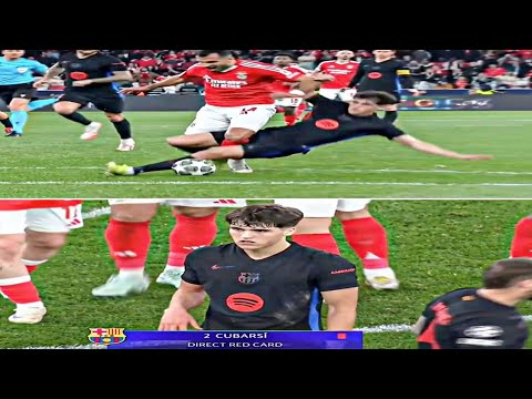 Cubarsi red card against Benifica in first leg round of 16 UCL # ...