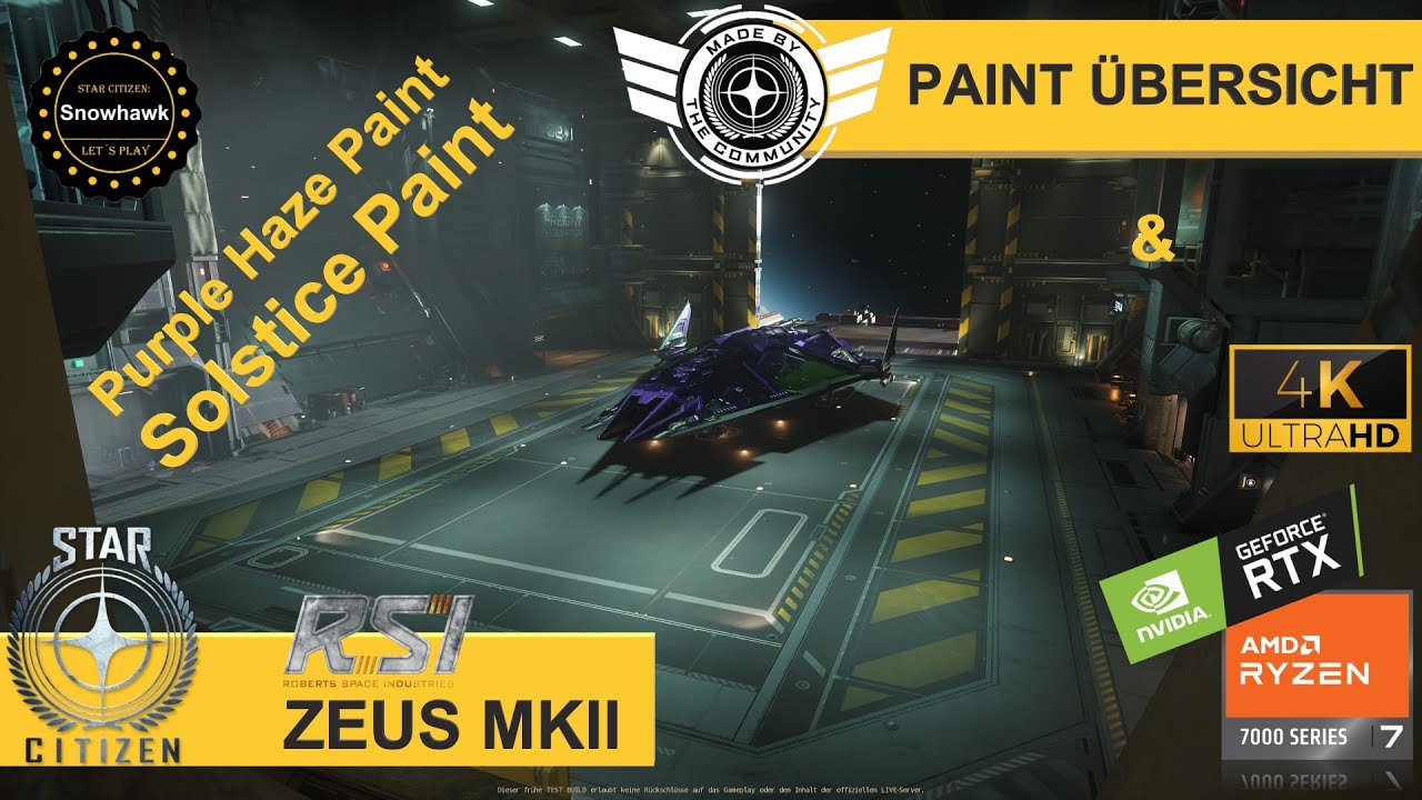 STAR CITIZEN: Zeus Mk II - Purple Haze Paint & Solstice Paint - YouTube