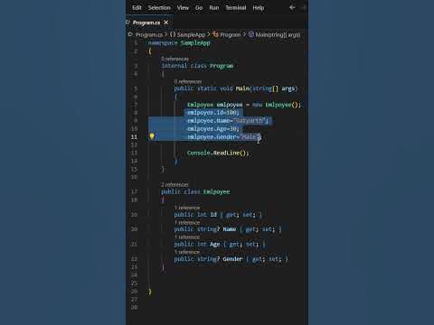 SECRETS OF C# - 18 | Initializing Values to Object Properties ️ ️ - YouTube