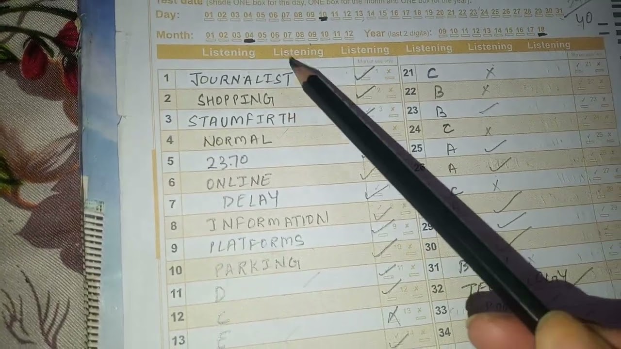 Ielts Reading Answer Sheet IELTS Academic | Filling Listening Answer