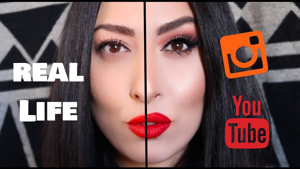 INSTAGRAM (yOUtUBE) vs REAL LIFE MAKE- UP - YouTube