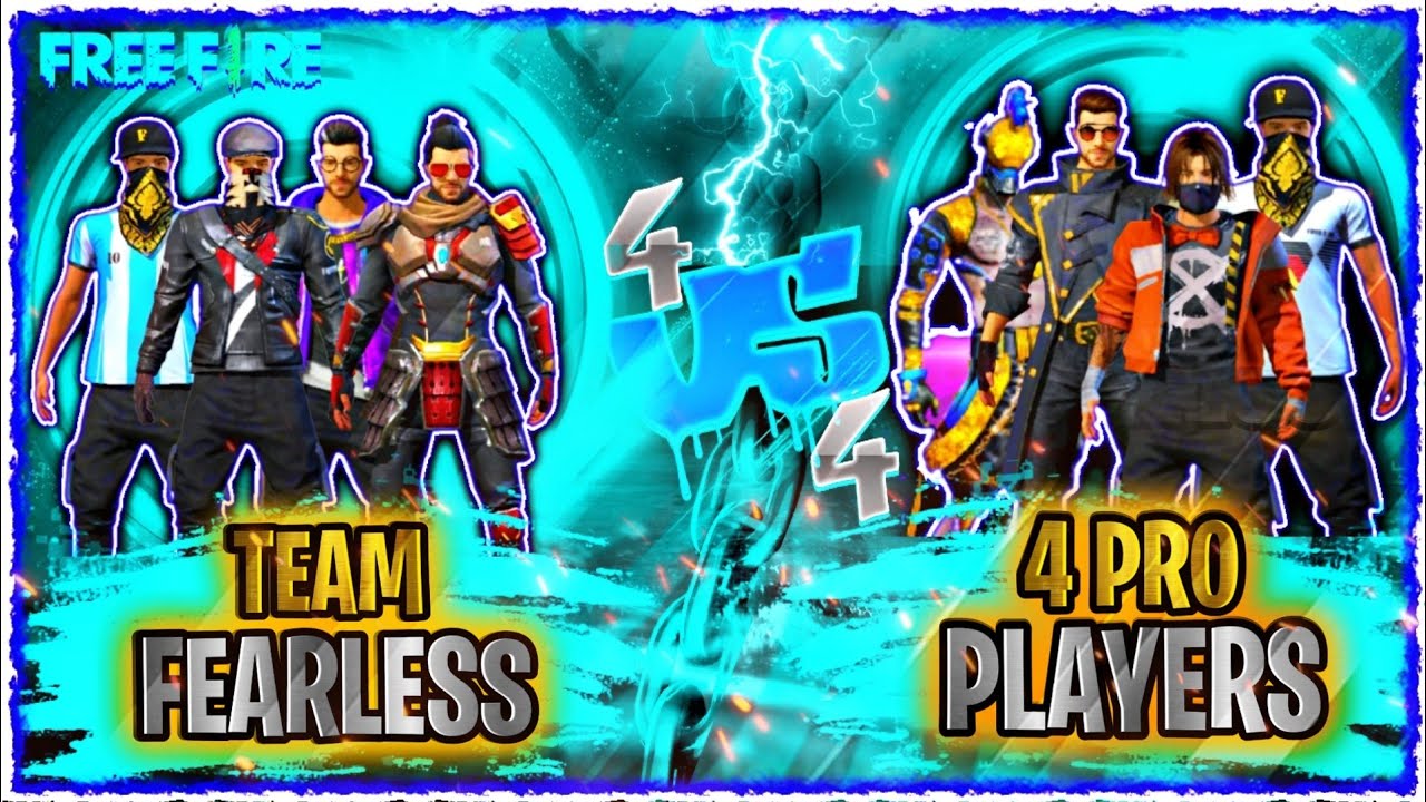 Team Fearless VS 4 Pro players || They challange us to do 4v4 room ...