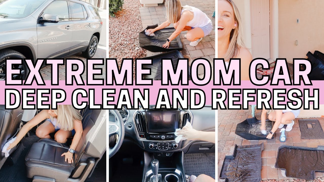 *NEW* EXTREME MOM CAR DEEP CLEAN AND REFRESH | CLEAN WITH ME | SPEED ...