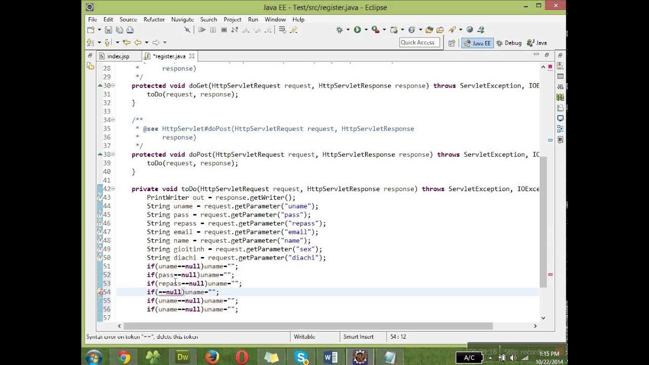 JSP - SERVLET validation - tutorial - YouTube