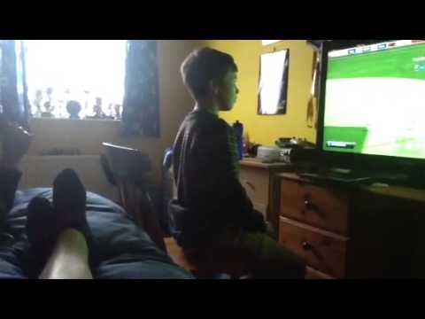Boy needs poo while playing fifa - YouTube