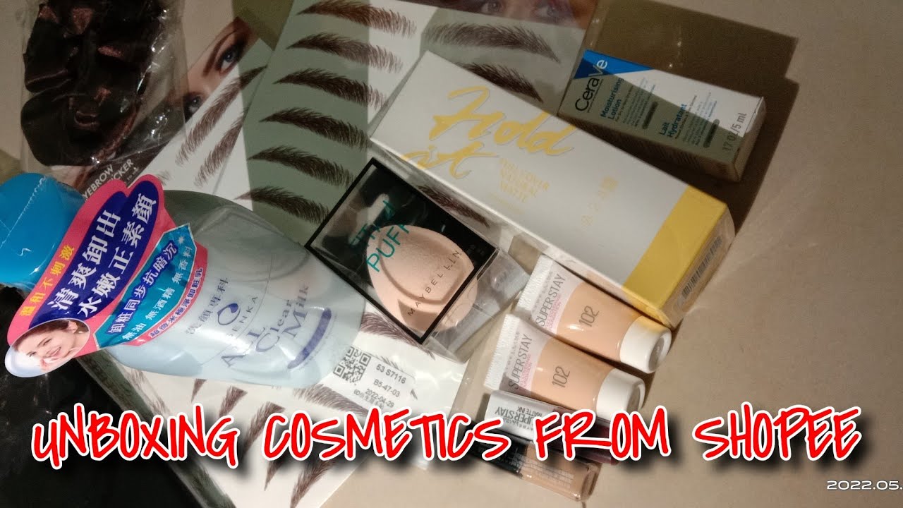 UNBOXING COSMETICS FROM SHOPPE - YouTube