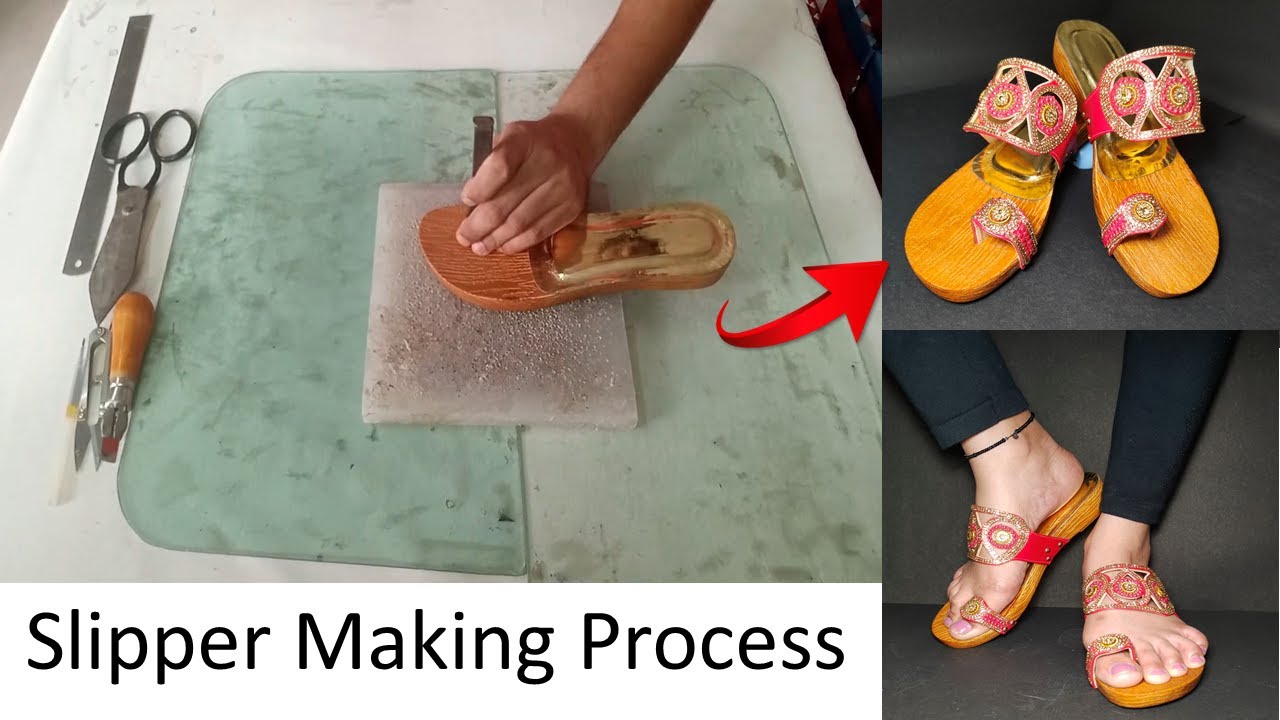 DIY Stylish Handmade Ladies Slipper | Step by step footwear ...