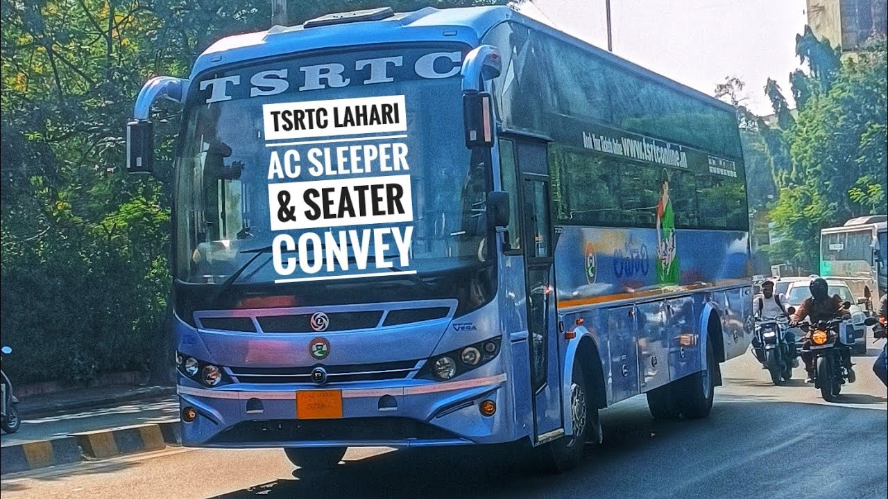 Convey of Brand new TSRTC lahari ac sleeper & seater buses heading ...