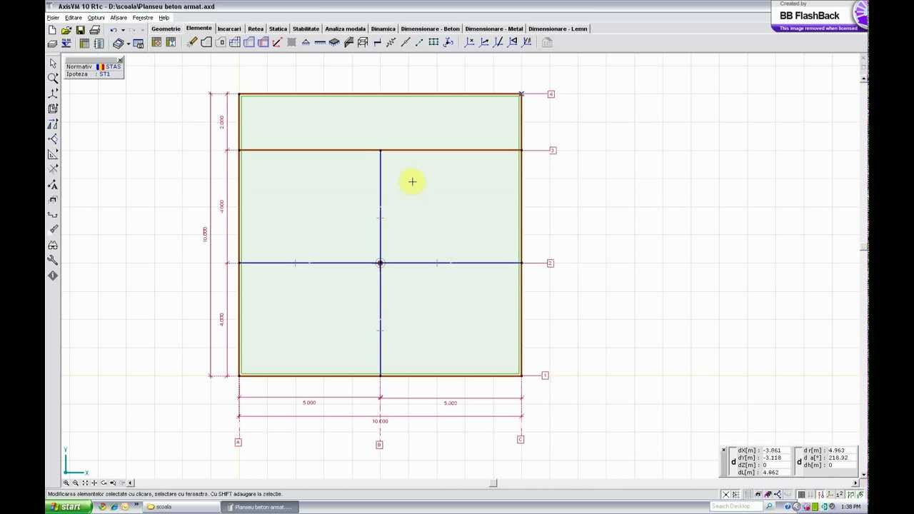 AxisVM - planseu beton armat - YouTube