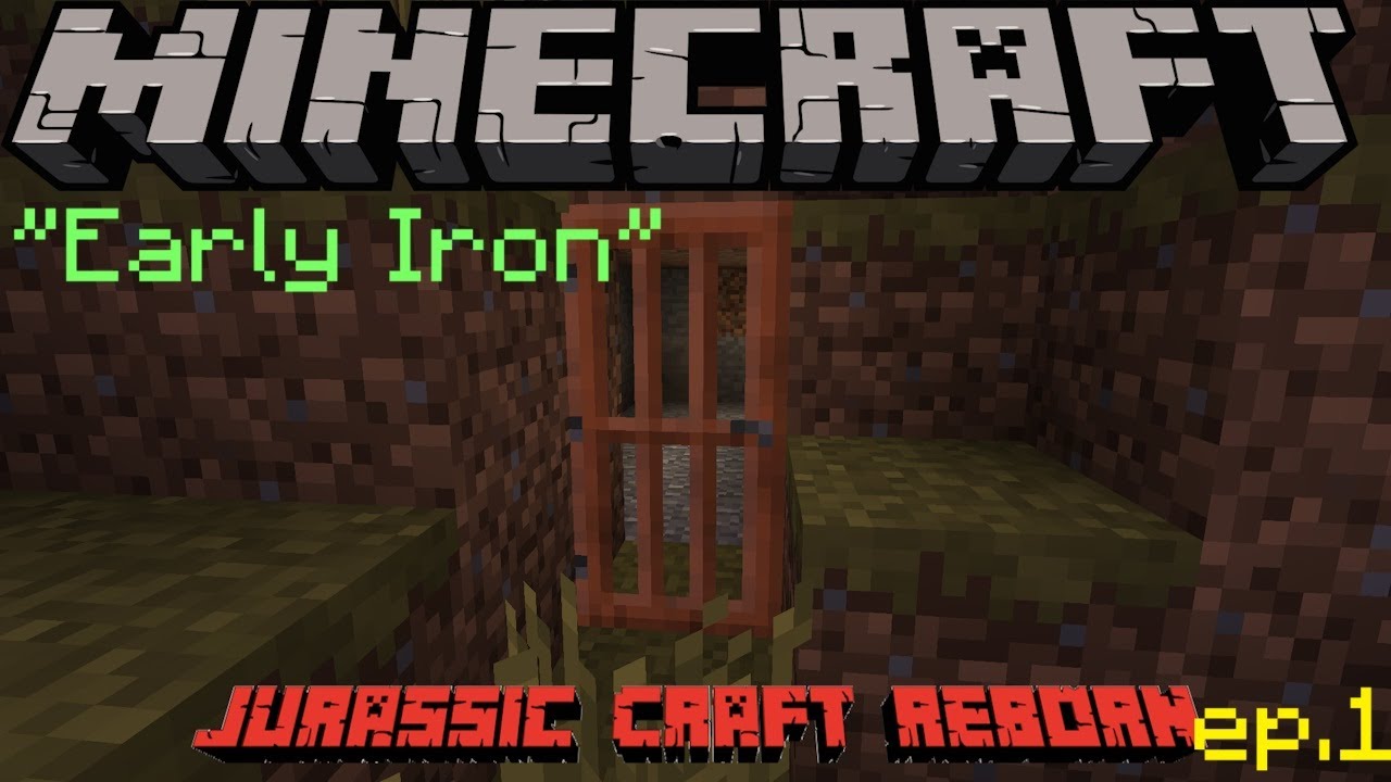 Minecraft Jurassic Craft reborn ep 1 "Early Iron" - YouTube