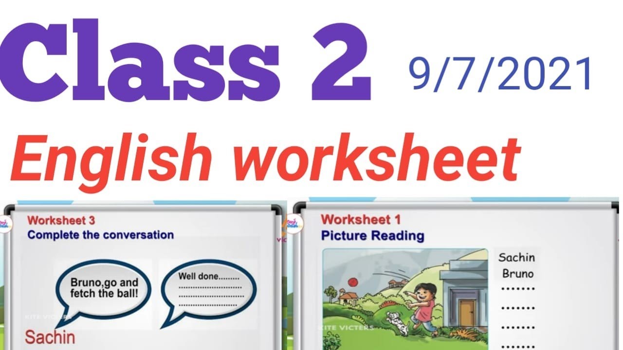 class 2 English worksheet 9/7/21| victers 2nd std English worksheet 9/7 ...