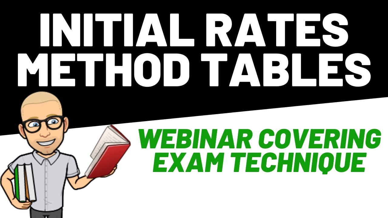 Initial Rates Method Tables - filling the gaps in and how to use the ...