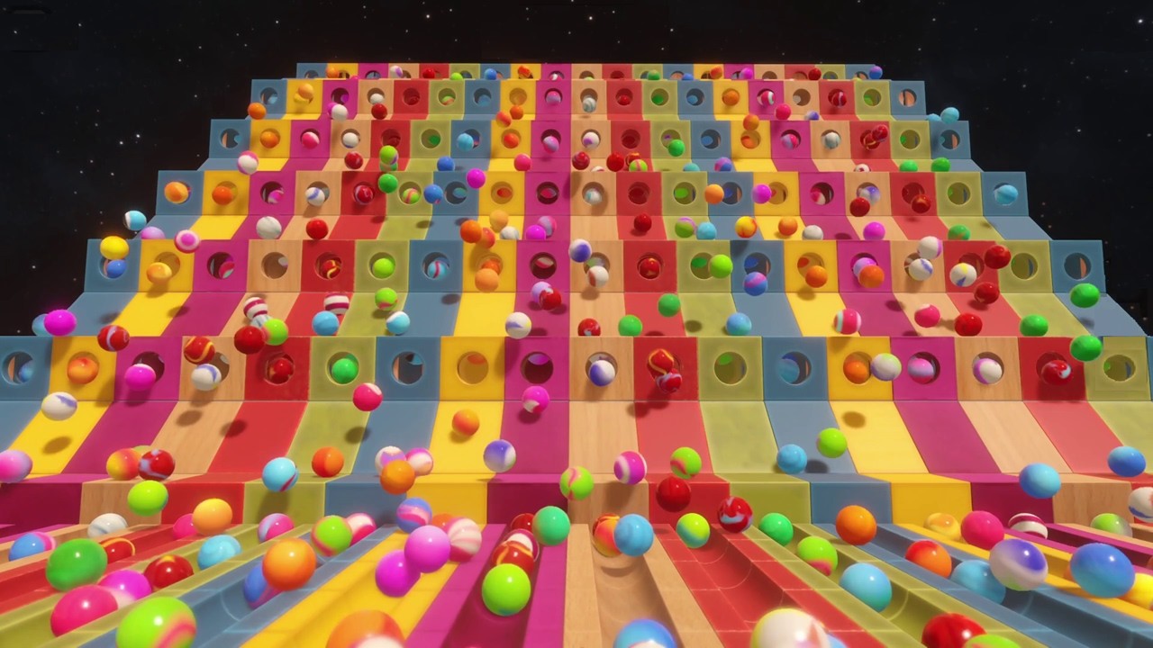 Flowing marble tiered waterfall! | Marble Odyssey: Sandbox - YouTube