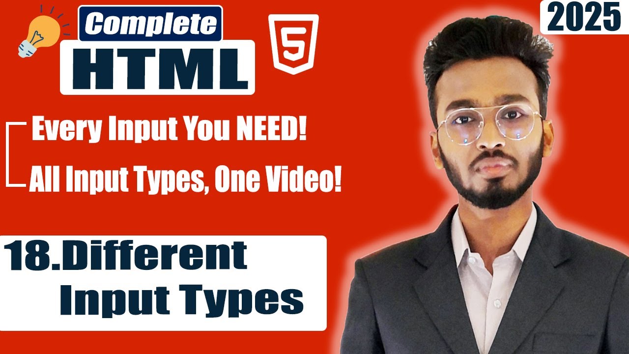 HTML Input Types Explained | HTML Tutorial for Beginners | HTML Full ...