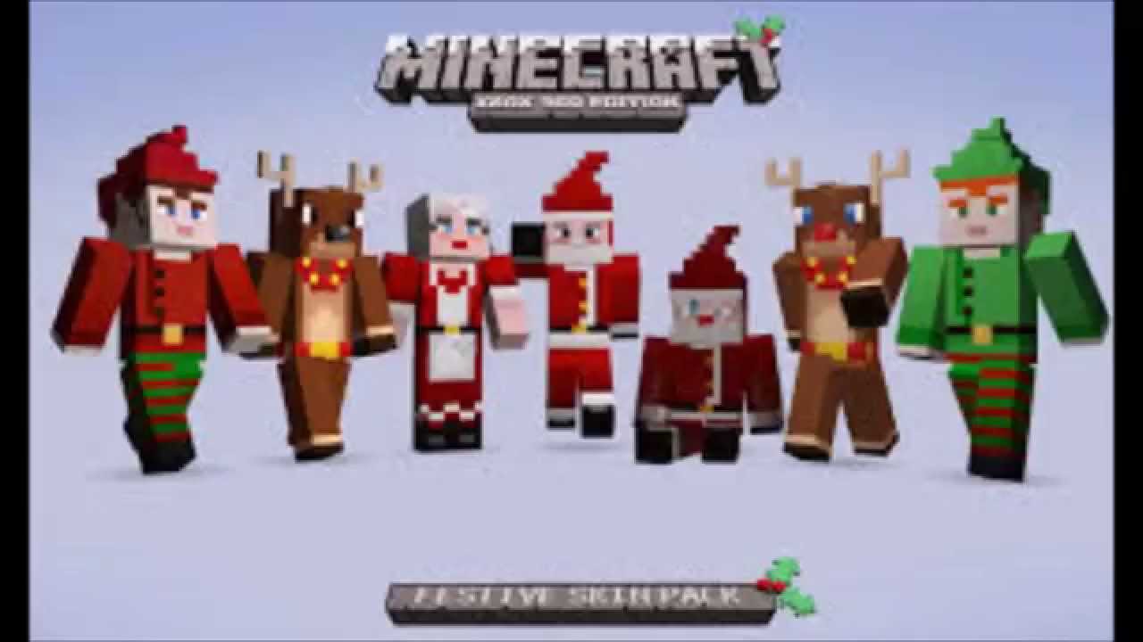 the new mash up pack on minecraft with an old festive skin pack - YouTube