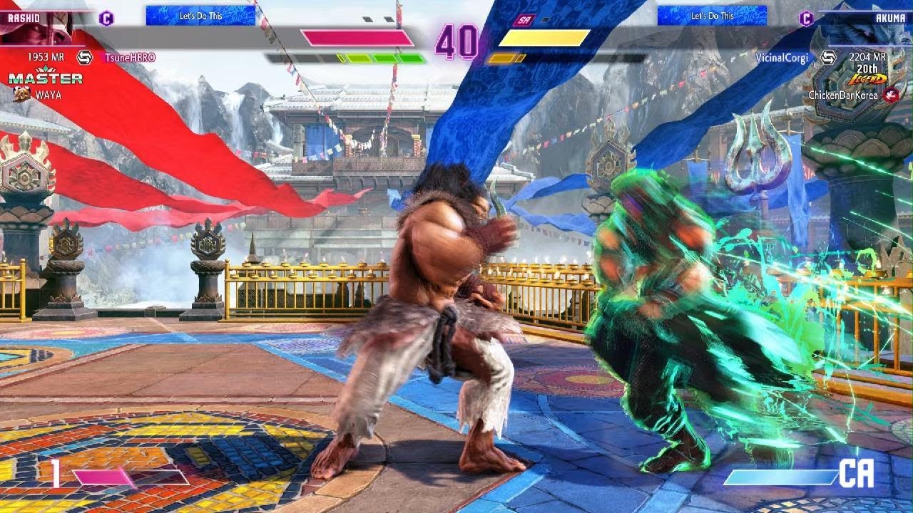 Street Fighter 6 Corgi Akuma checked Gachikun rashid drive rush with ...