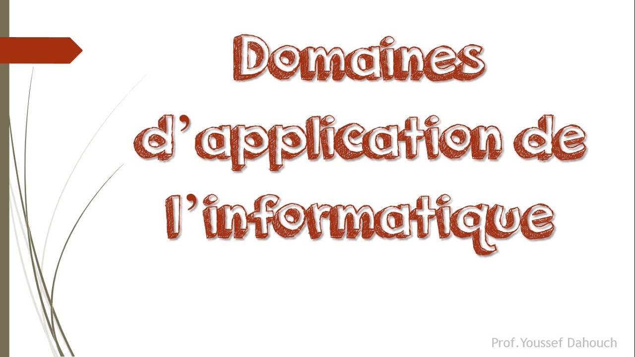 Quels sont les domaines d'application de l'informatique? - YouTube