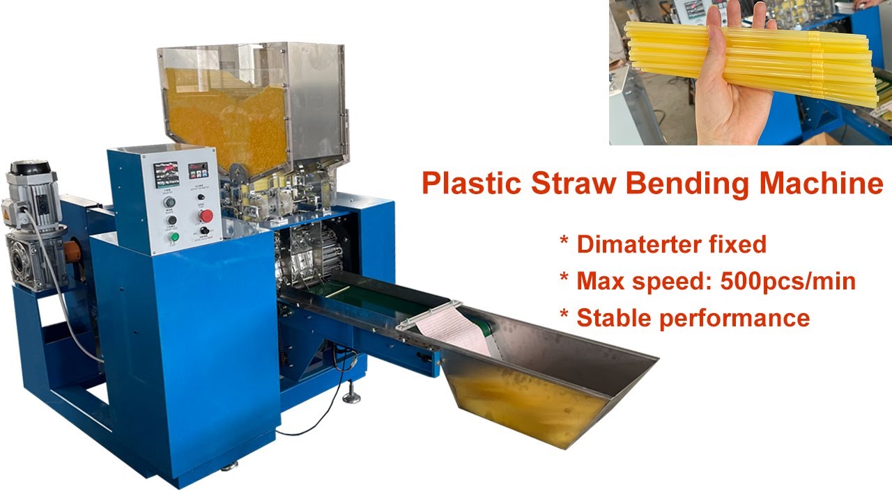 Disposable Plastic Straw Bending Machine - YouTube