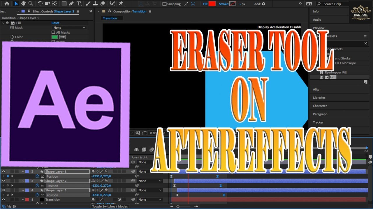 Eraser Tool on AfterEffects | AfterEffects Ultimate Guide | 116 # ...