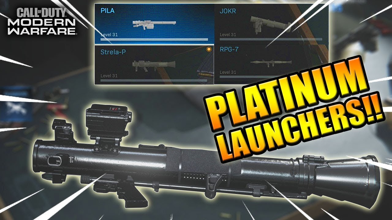 PLATINUM LAUNCHERS!!! (DAMASCUS GRIND) - MODERN WARFARE - YouTube