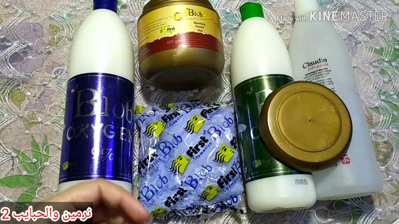 عمل خصل الشعر والفرق بين بودره التفتيح البيضاء والزرقاء Youtube