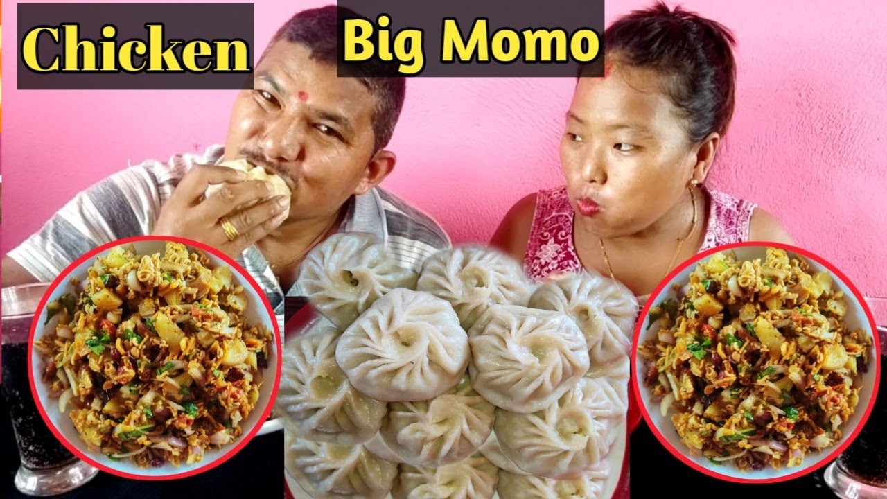 Big Momo with Spicy 🔥 Chatpate Mukbang|Yummy Mommy @Madhavsfamily - YouTube