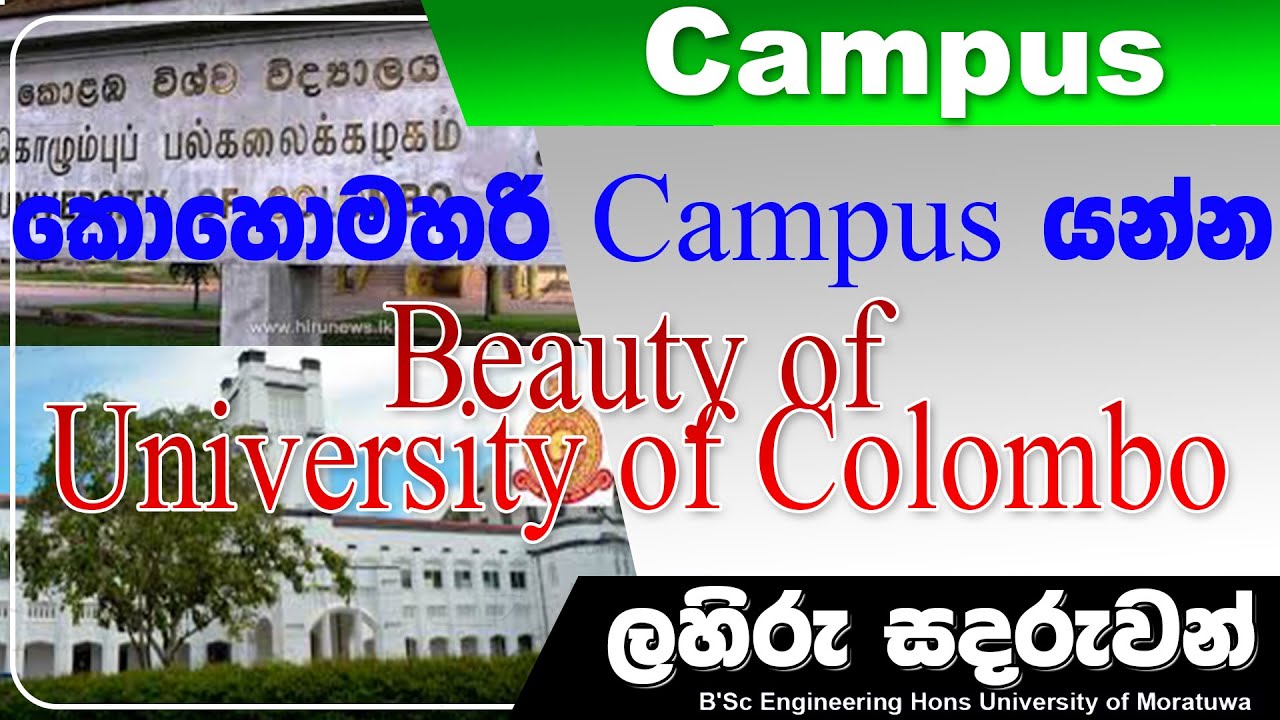 කොහොමහරි Campus යන්න|Beauty of University of Colombo - YouTube
