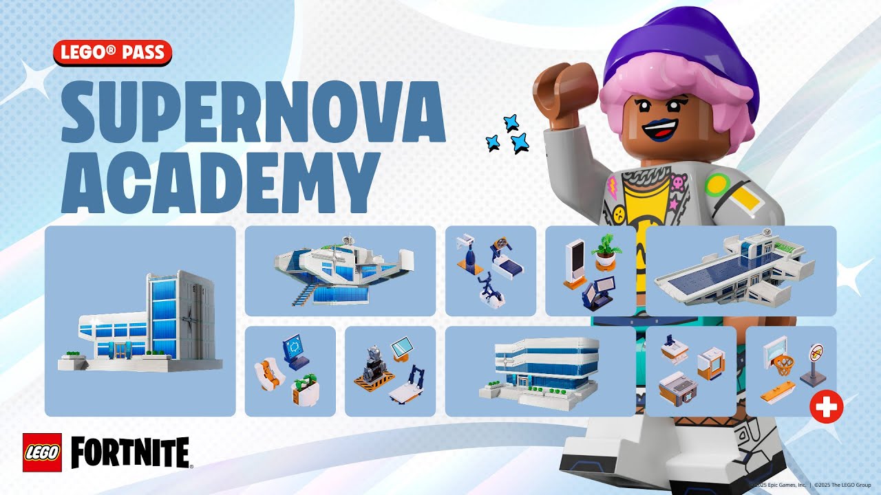 Fortnite Supernova Academy Lego Pass Showcase!! - YouTube