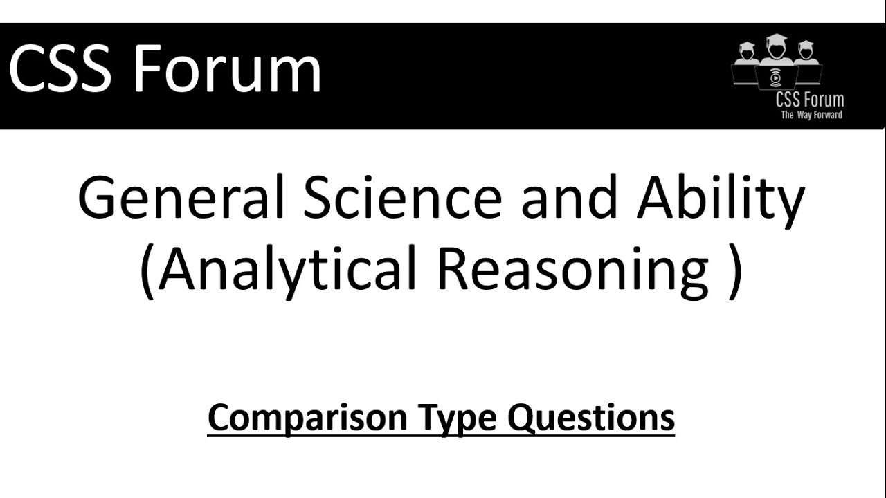 Analytical Reasoning (Tips and Tricks) : Comparison Type Questions ...