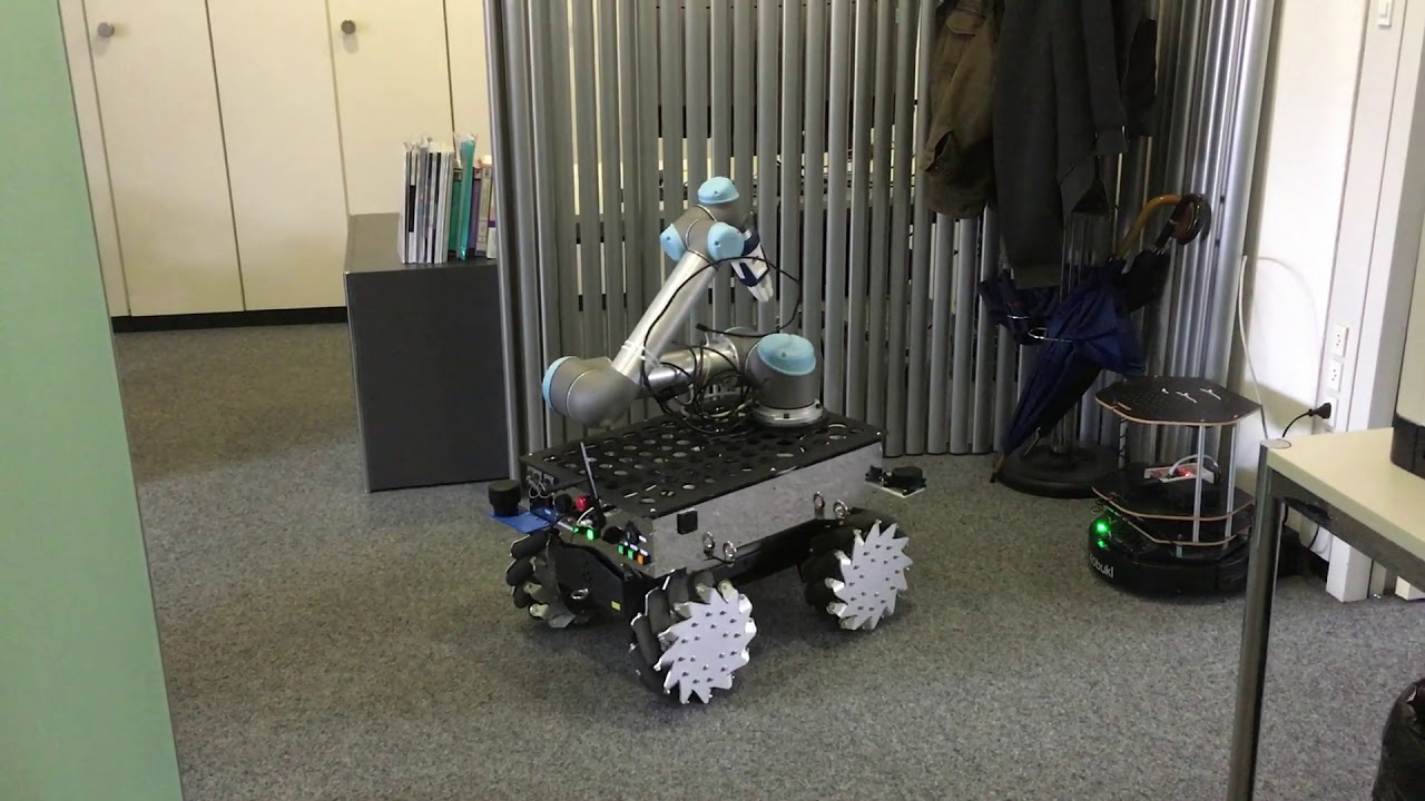 Robotnik Summit XLS navigation (in narrow office space) at ICCLab - YouTube