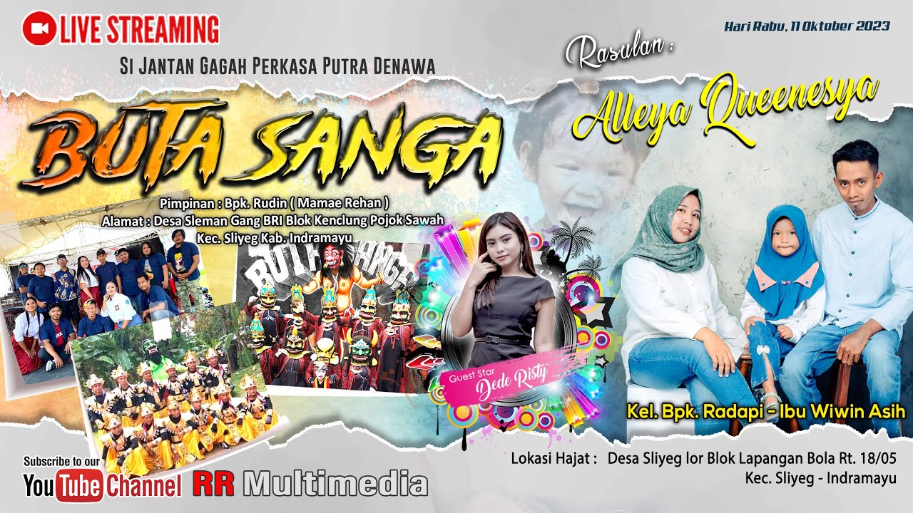 [ LIVE ] BUTA SANGA || Rasulan Alleya Queenesya || Desa Sliyeg - YouTube