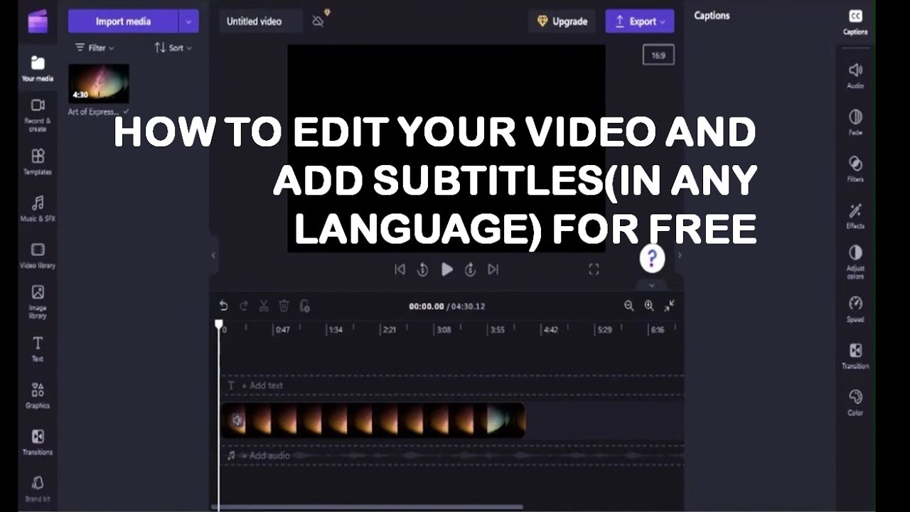 How to edit your videos and add subtitles (for free) - YouTube