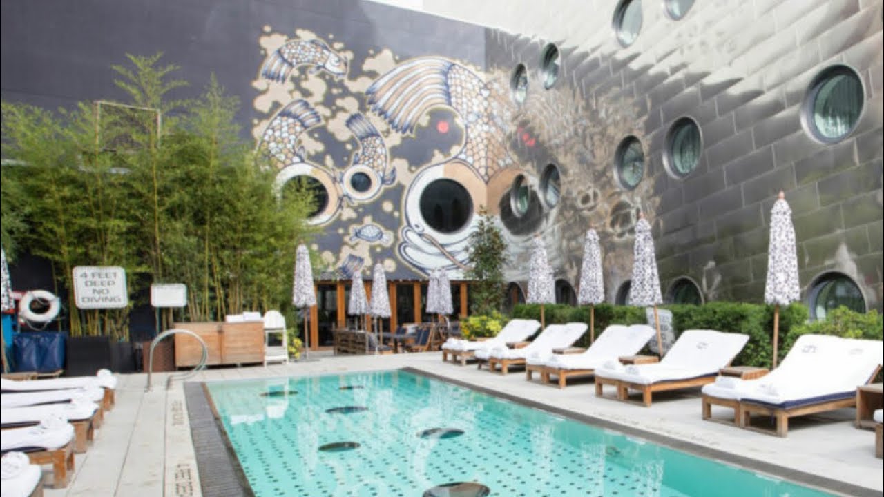 The Beach at Dream Downtown Pool In NYC - YouTube