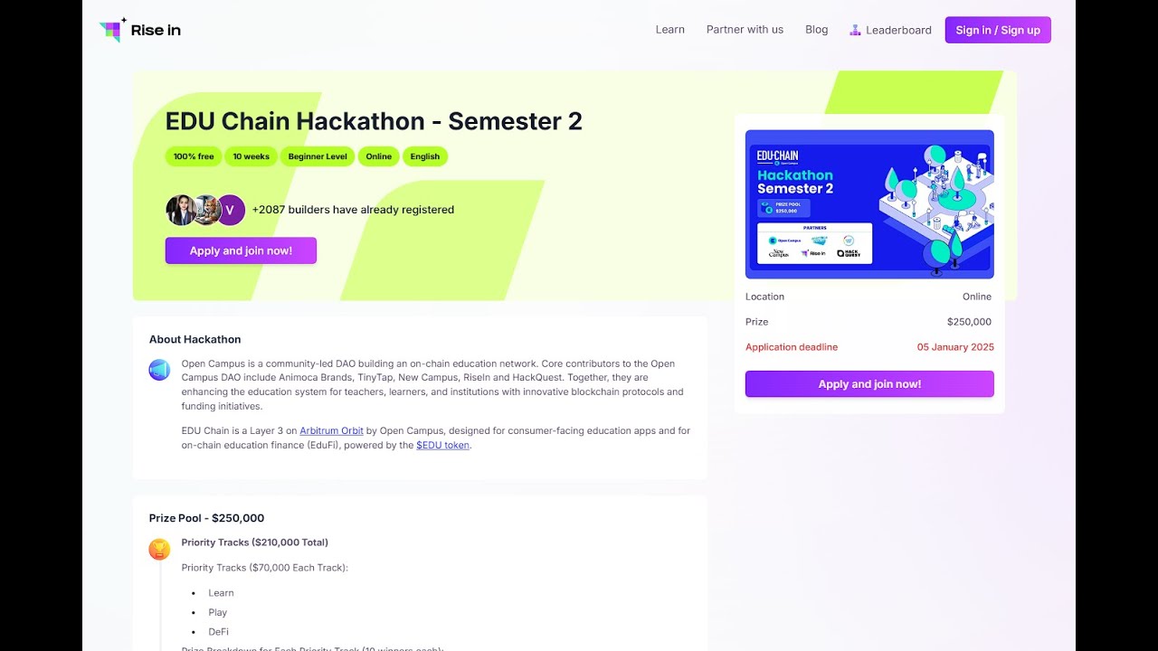 How to Register for EDUChain semester 2 Hackathon - Rise In - YouTube