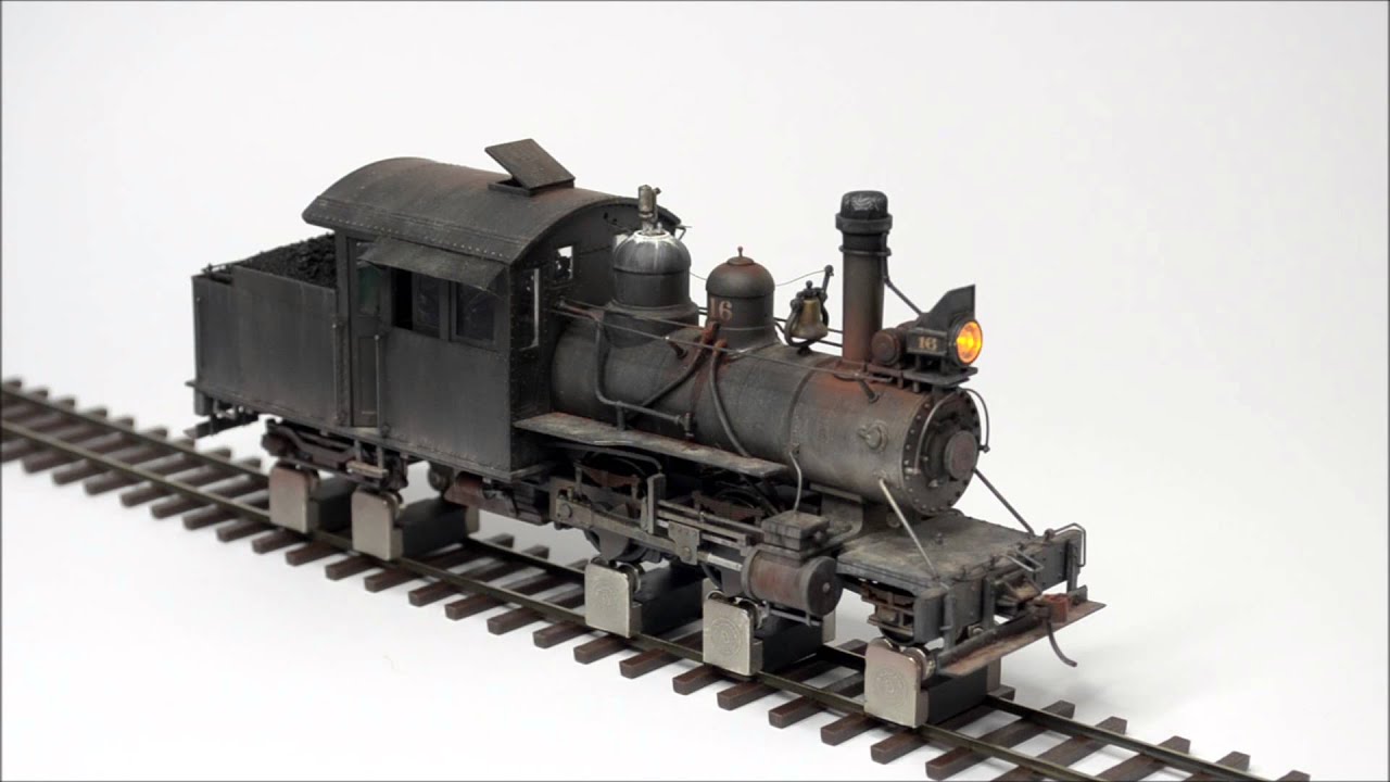 Weathered On30 2-4-4 Forney steam engine with sound. Modelhobby.eu ...
